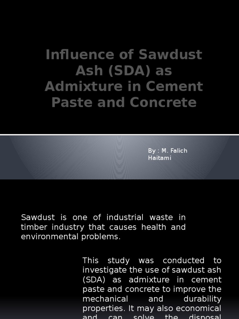 Sawdust Ash as Cement Admixture | PDF | Science & Mathematics