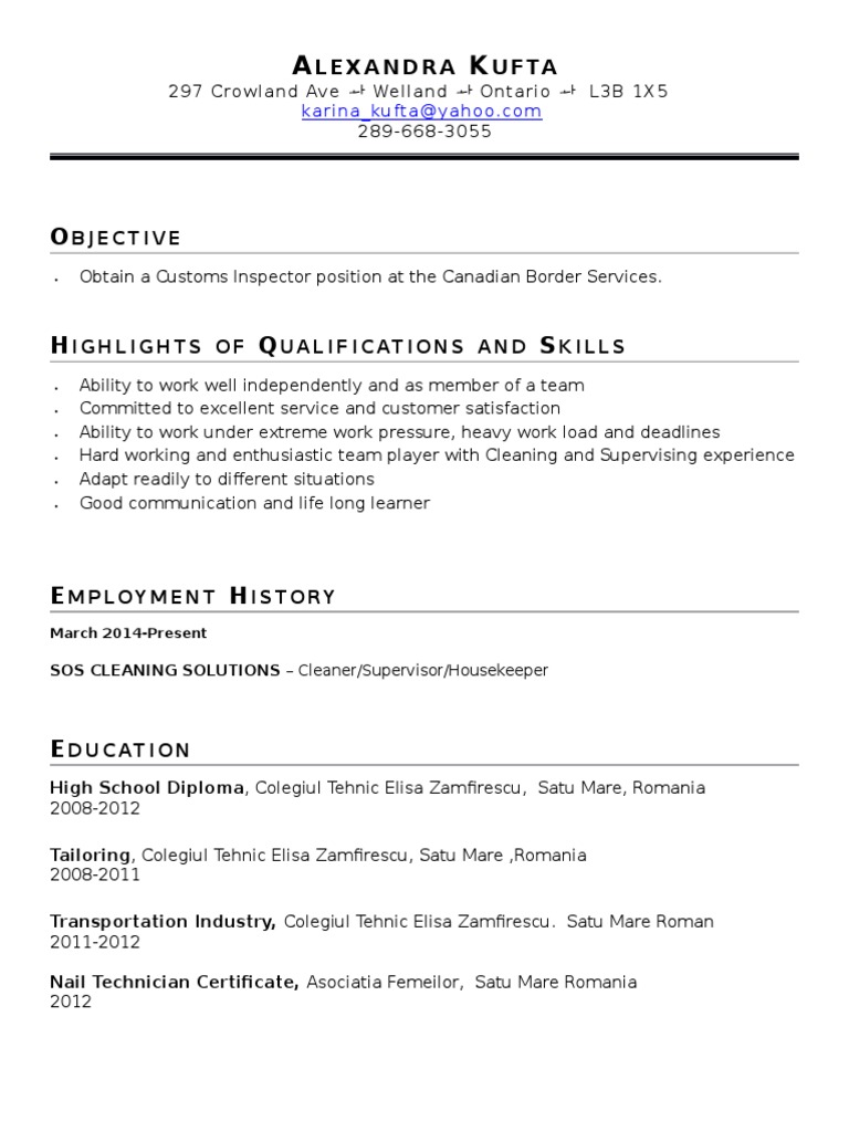 Karina Kufta Resume | PDF