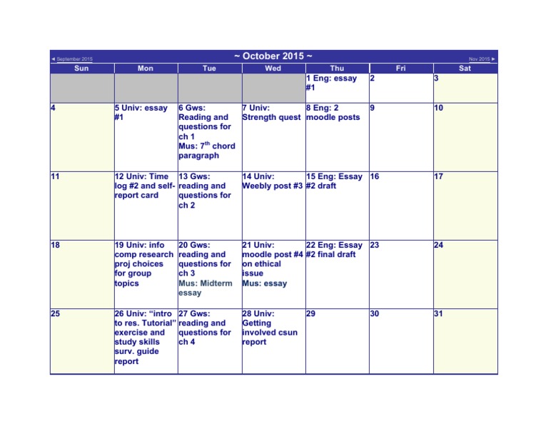 CSUN Moodle Assignments Overview | PDF