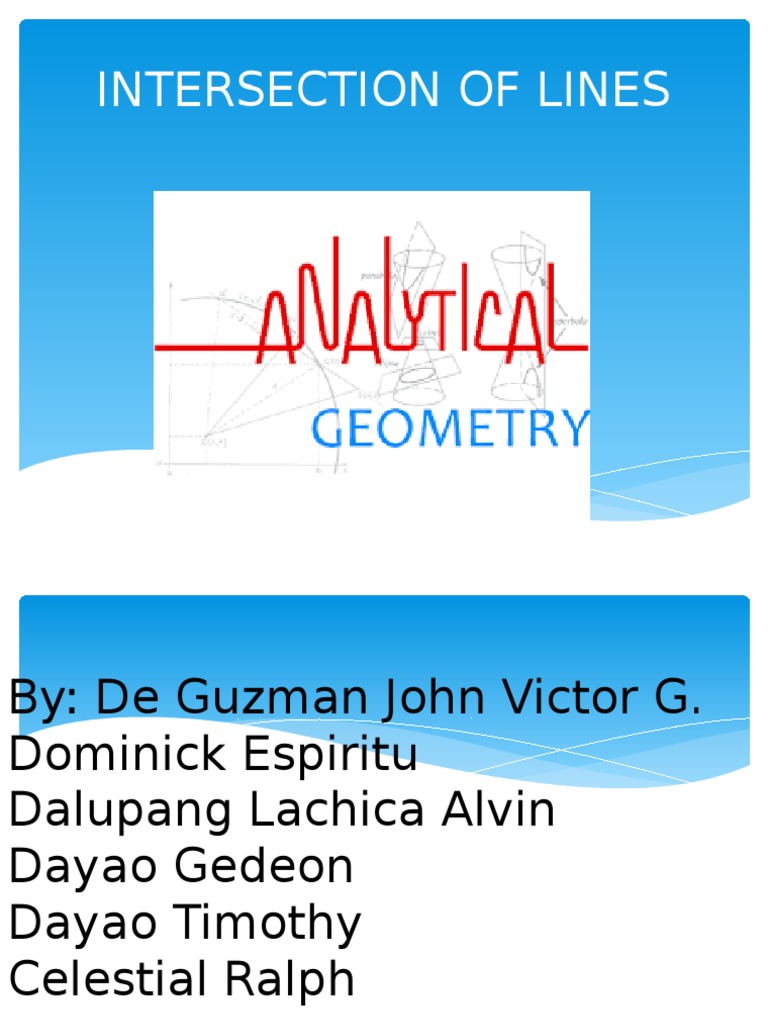 The Intersection of Lines: Analyzing Where Lines Meet in Euclidean and ...