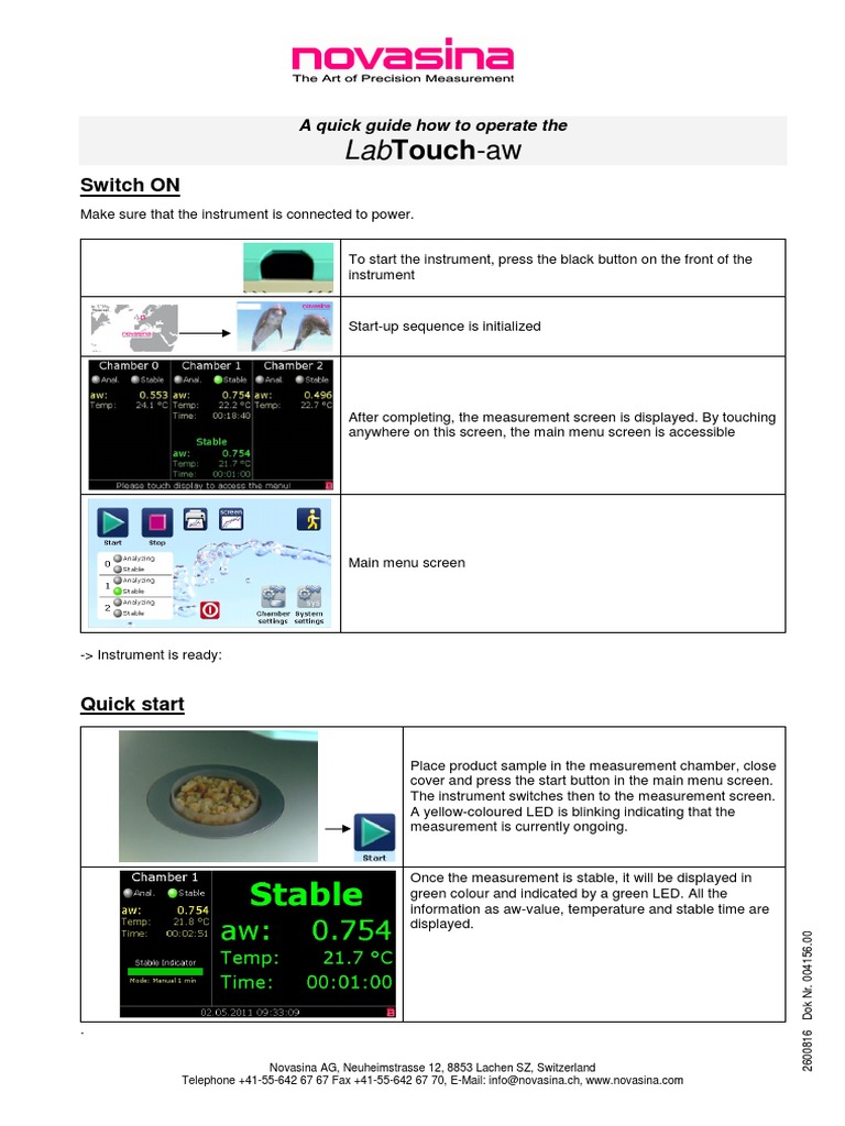 Quick Guide LabTouch E 004156 00 | PDF | Calibration | Computing