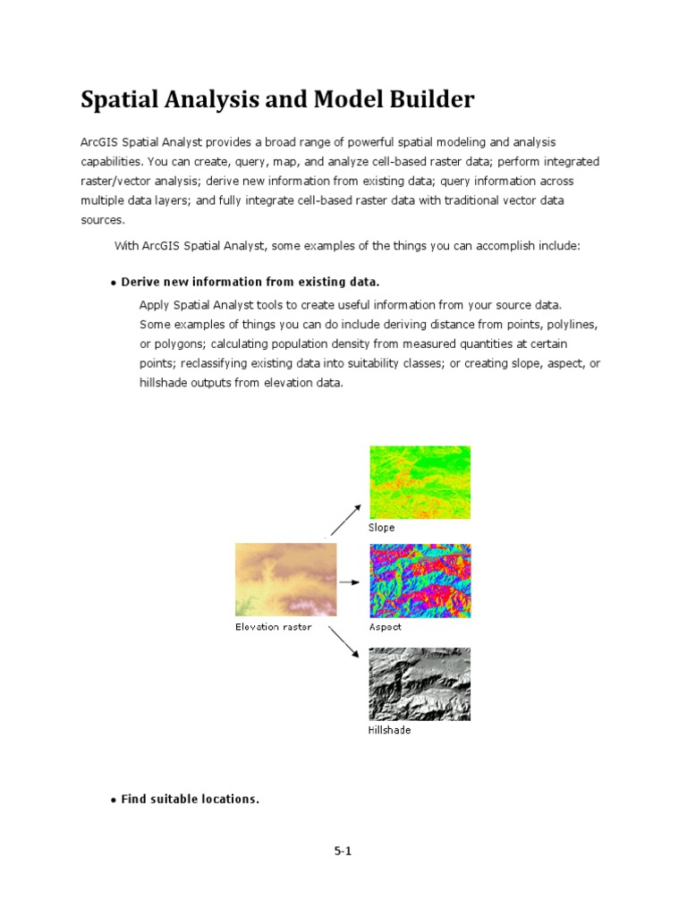 Exercise 5 - Spatial Analysis and Model Builder | PDF | Arc Gis ...