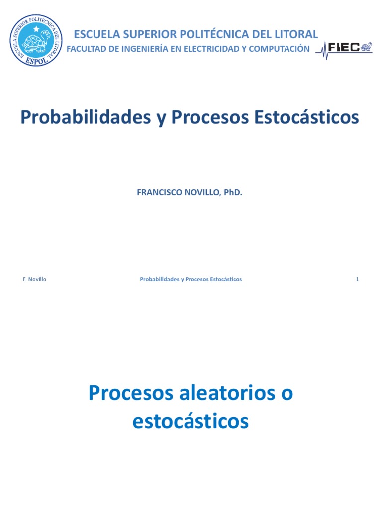 Procesos Estocasticos Espol | PDF | Variable aleatoria | Proceso ...