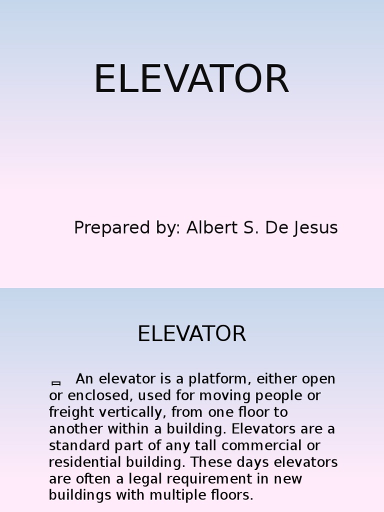 Elevator Asd PDF | PDF | Elevator | Engineering