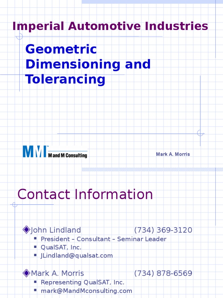 GD&T PPT General | Engineering Tolerance | Cartesian Coordinate System