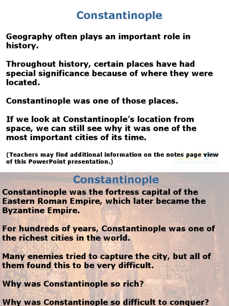 Importance of Constantinople's Geography | PDF | Art