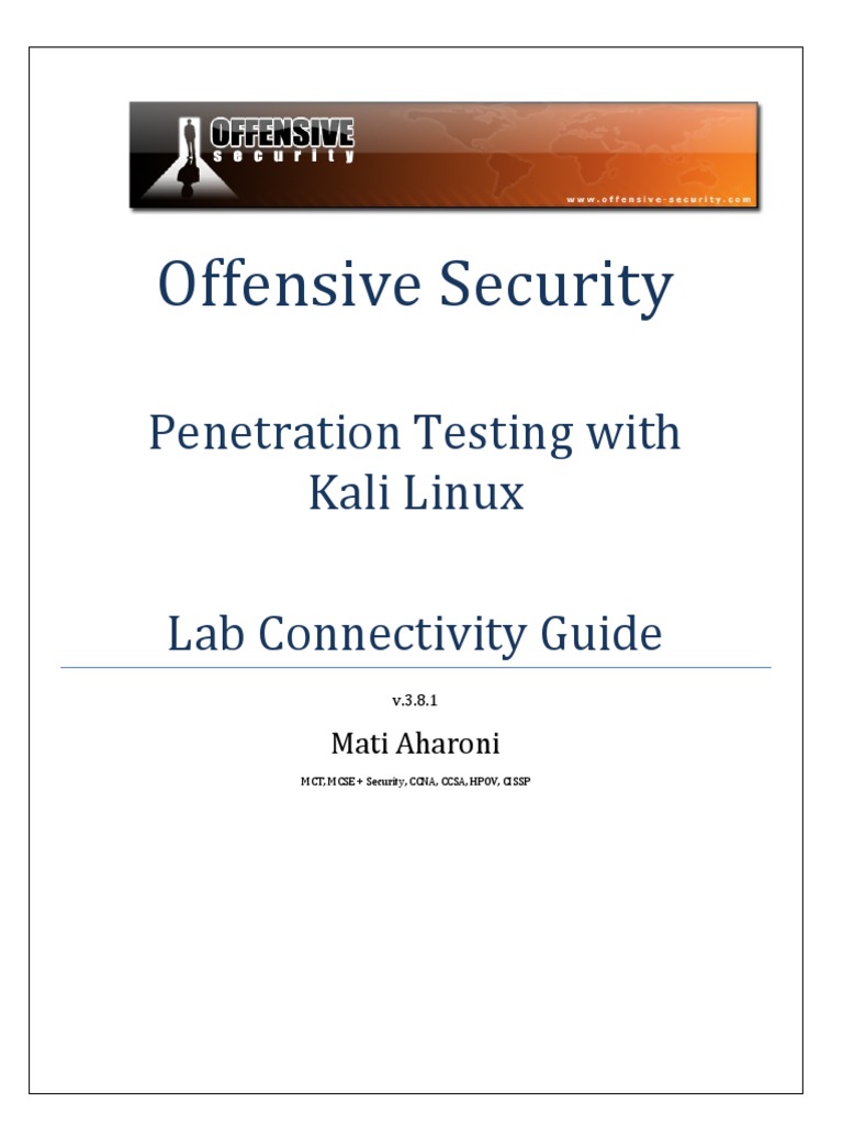 Offsec Lab Connectivity Guide Pdf Cybercrime Secure Communication
