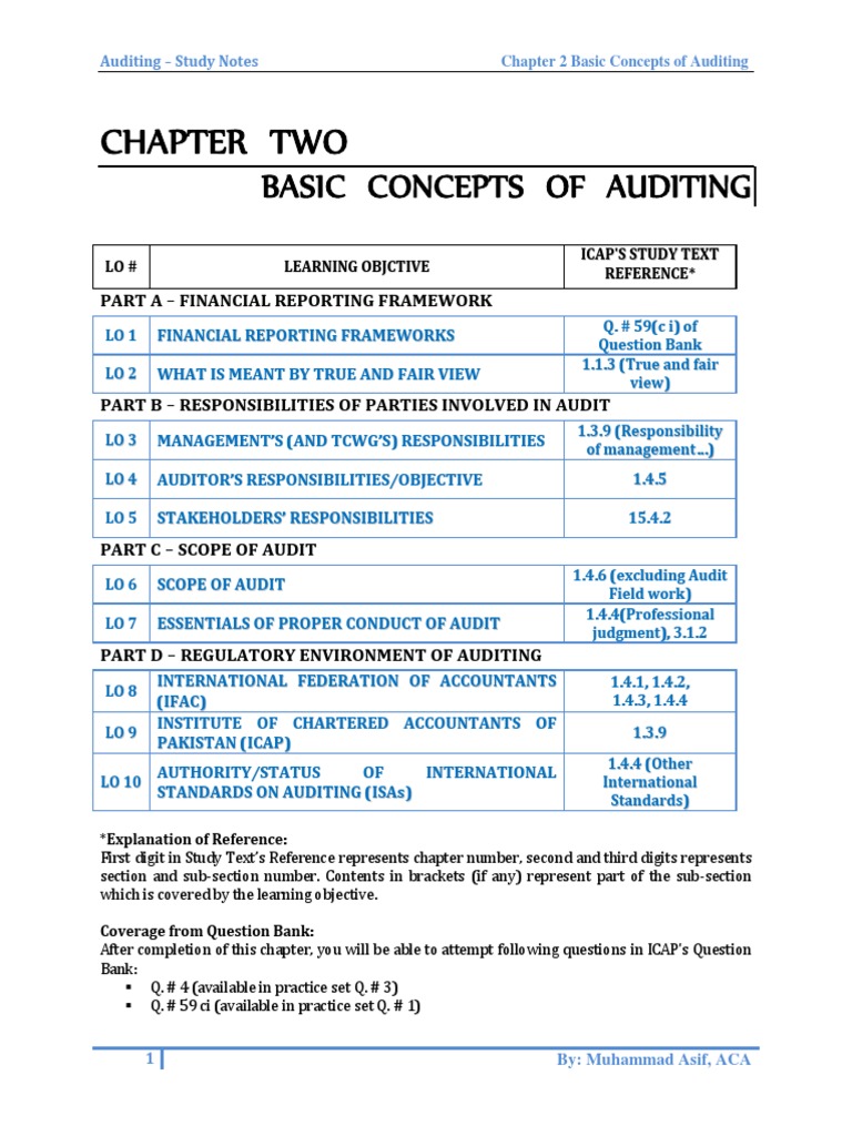 Chapter 2 Basic Concepts of Auditing | PDF | Financial Audit | Internal Control