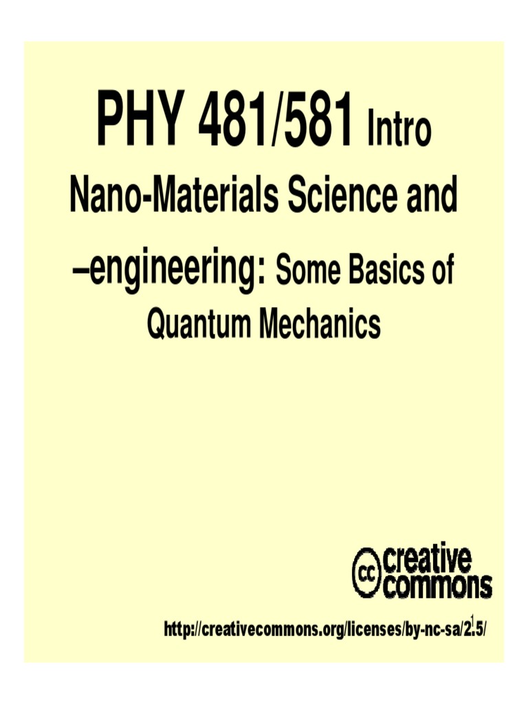 Simple QM Introduction | PDF | Wave Function | Schrödinger Equation