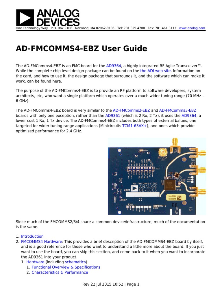 Ad Fmcomms4 Ebz User Guide | PDF | Electrostatic Discharge | Matlab