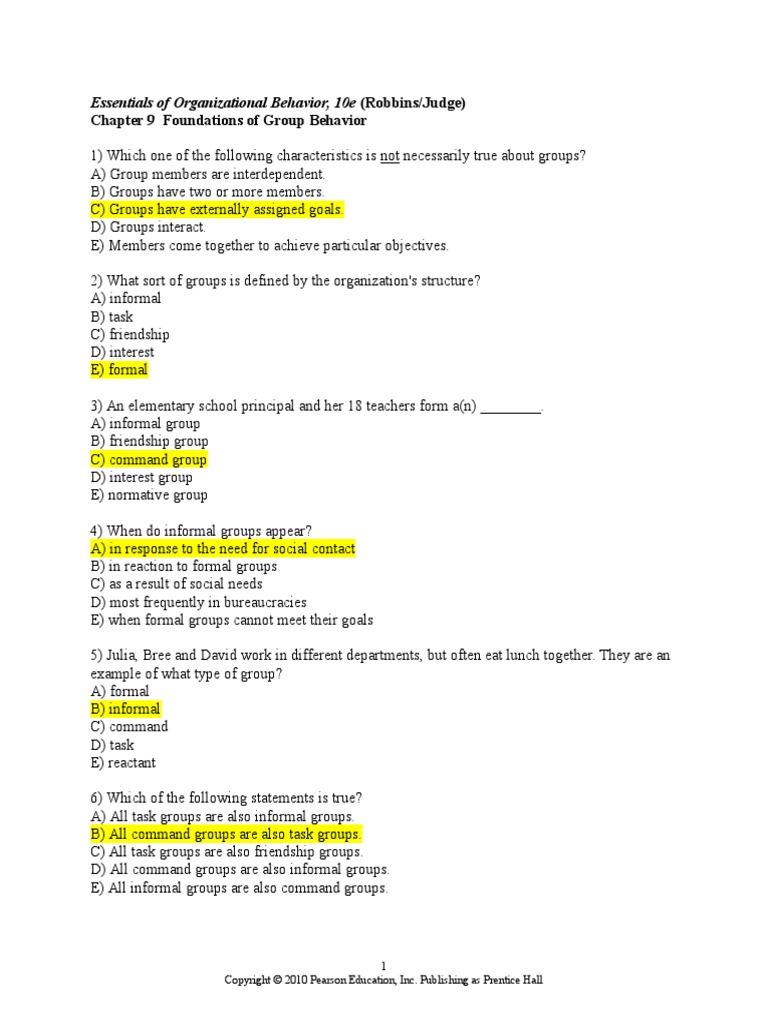 CH 9 Foundations of Group Behavior | PDF | Conformity | Norm (Social)