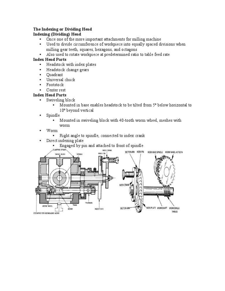 The Indexing or Dividing Head | PDF