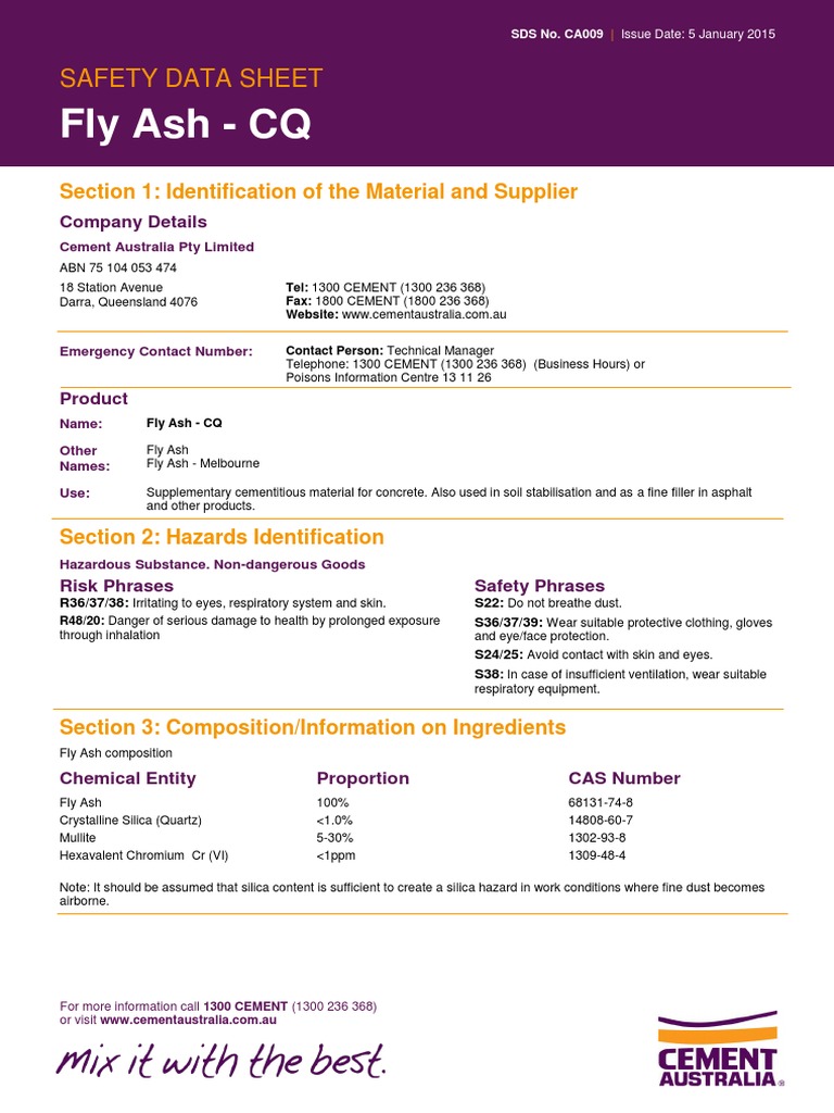 Fly Ash Safety Guidelines | PDF | Fly Ash | Dust