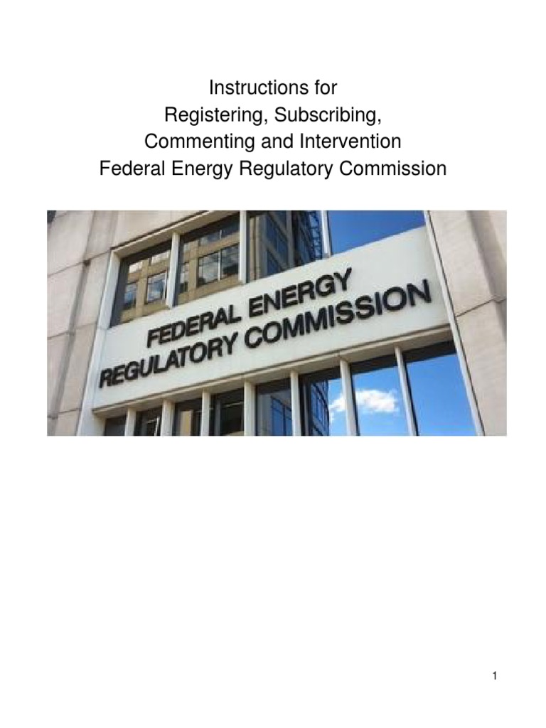 FERC Instructions | PDF | Hyperlink | Email