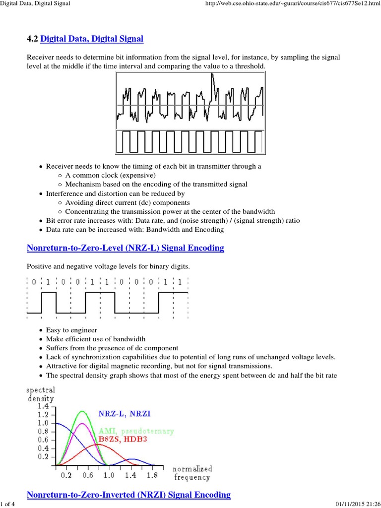 Digital Data, Digital Signal | PDF | Digital Signal | Signal ...