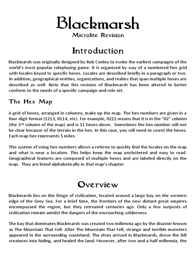 Blackmarsh Microlite 20 Revision | PDF | Derivative Work | Trademark