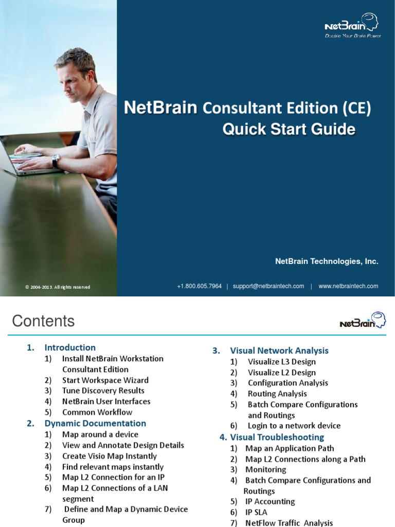 NetBrain Workstation CE Quick Start Guide | PDF | Routing | Ip Address