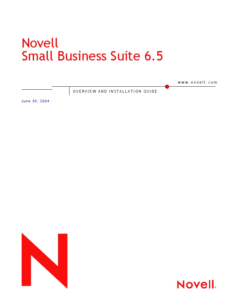 Novell Small Business Suite 6.5 Overview and Installation Guide | PDF ...