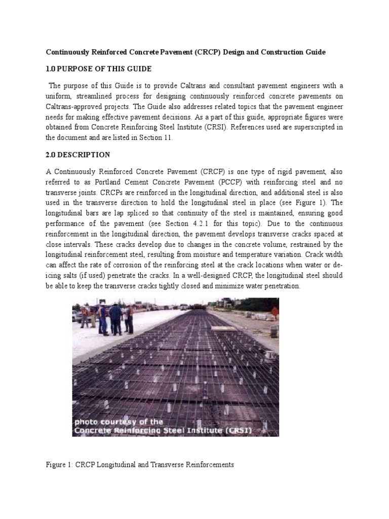 CRCP Design and Construction Guide | PDF | Road Surface | Concrete