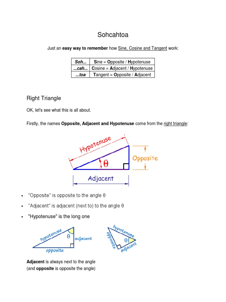5 Sohcahtoa | PDF