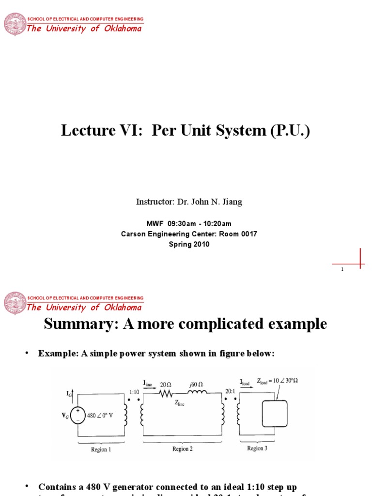 Per Unit Analysis of an Electrical Power System | PDF | Electric Power Distribution | Electrical ...