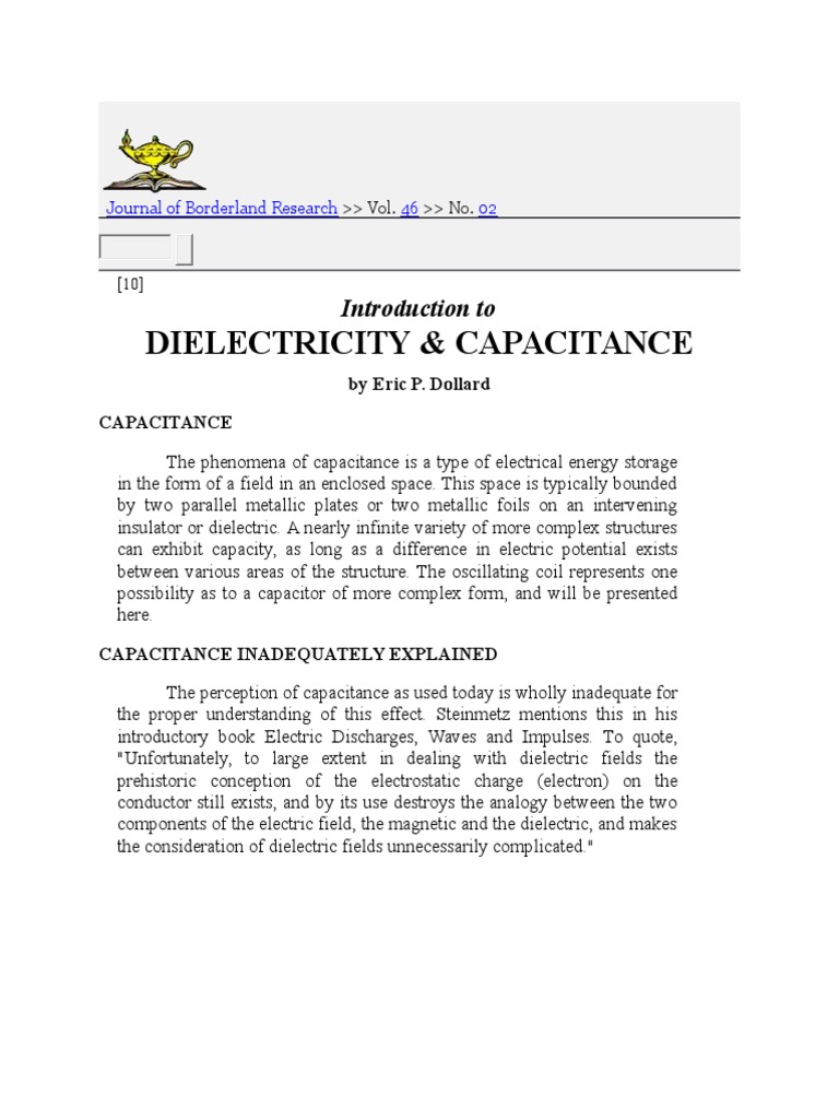 Dielectricity & Capacitance Insights | PDF | Capacitor | Electric Current