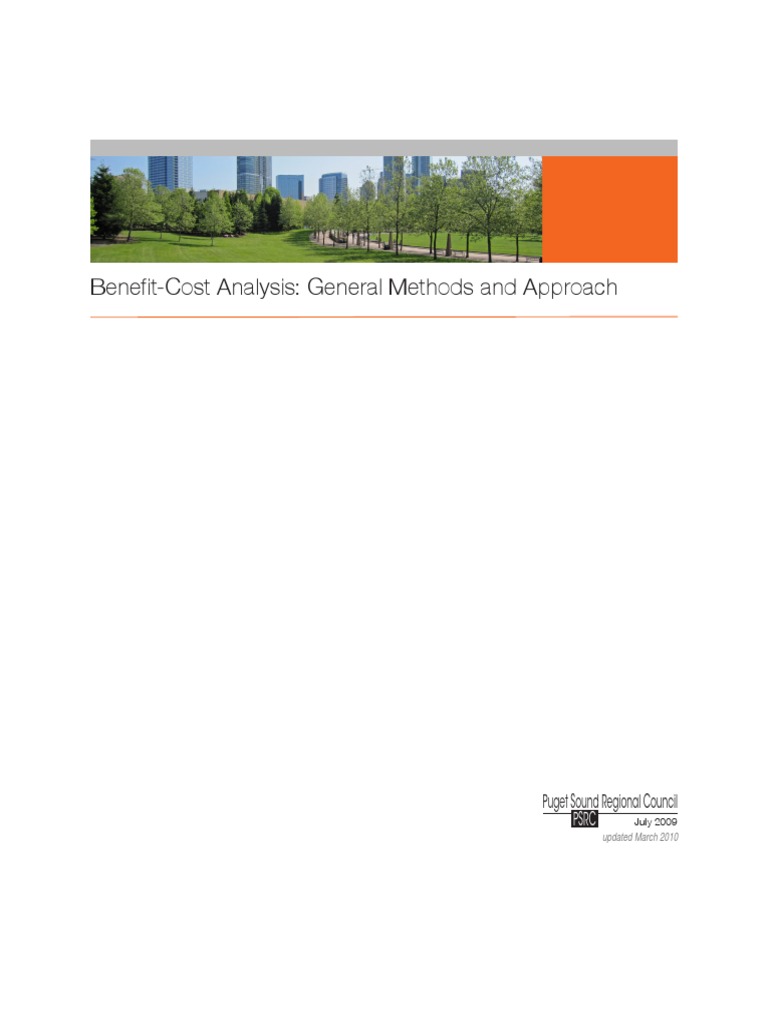 BCA Methods Report Mar2010update | PDF | Cost–Benefit Analysis | Discounting