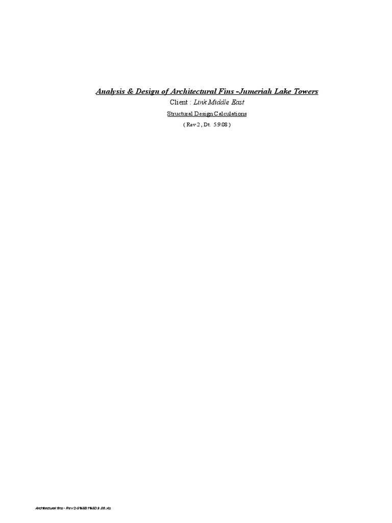 Architectural Fins - Rev 2-5 (1) .9.08 | PDF | Wall | Structural Steel