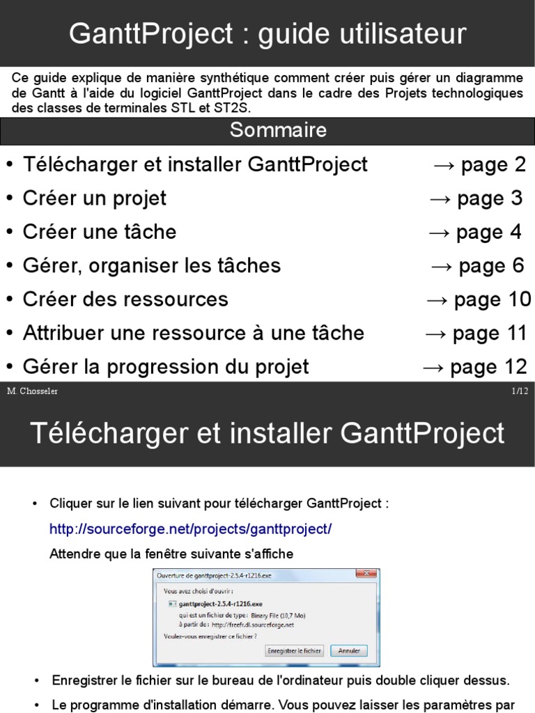 Ganttproject Guide | PDF