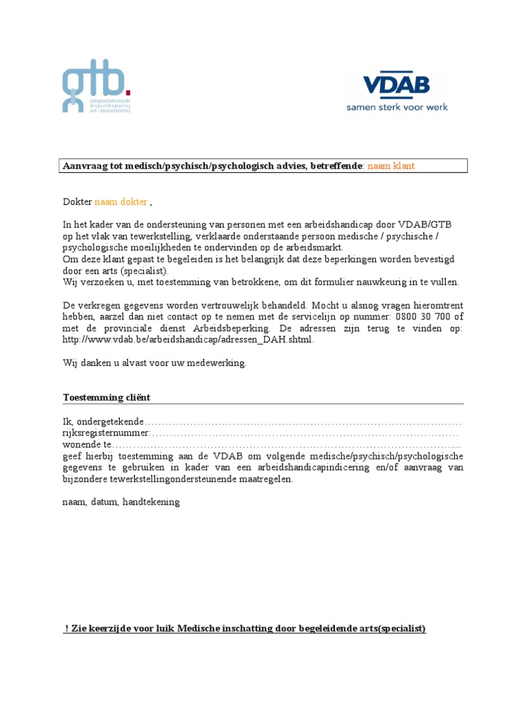 Aanvraag Medische Gegevens | PDF