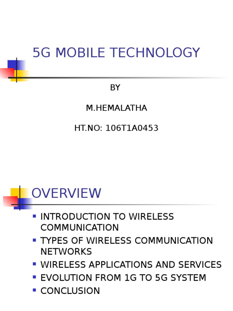 5g Mobile Technology | PDF | 3 G | Mobile Phones