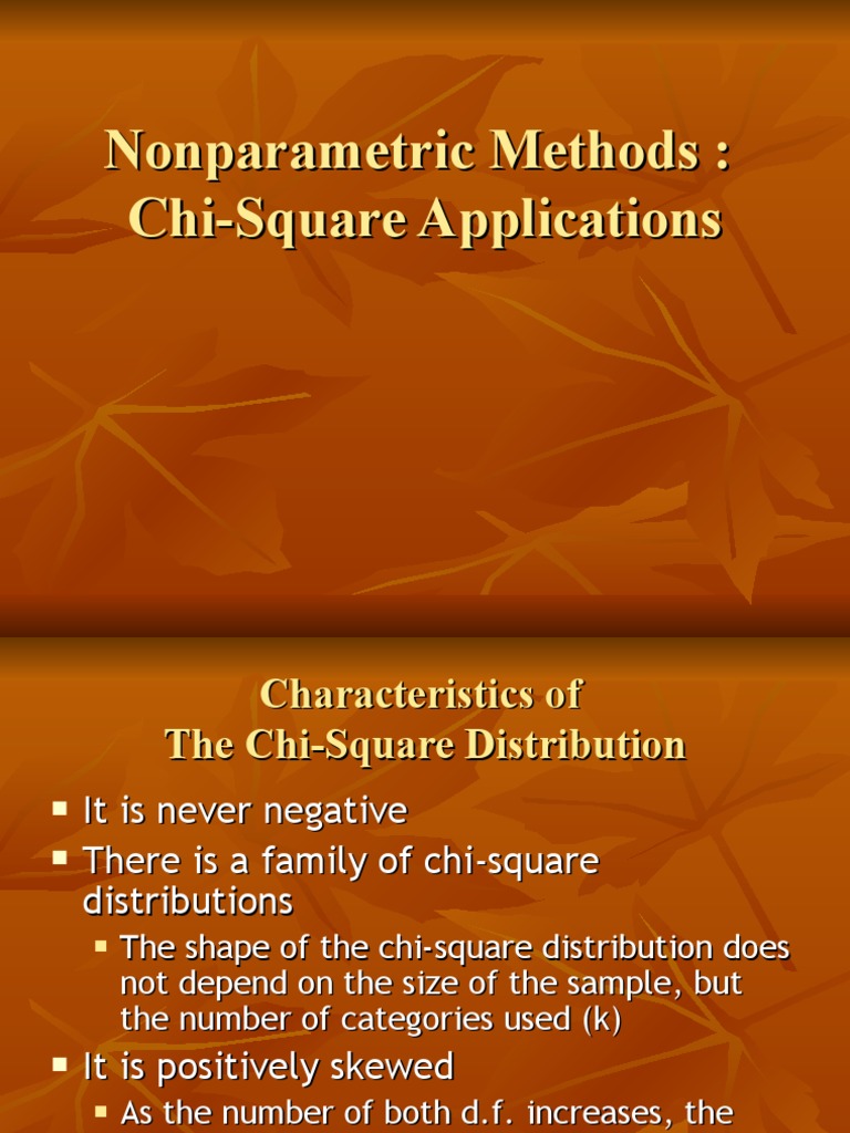 Nonparametric Methods: Chi-Square Applications | PDF | Chi Squared Test ...