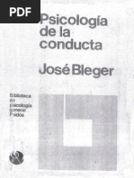 Psicología de La Conducta - José Bleger | PDF