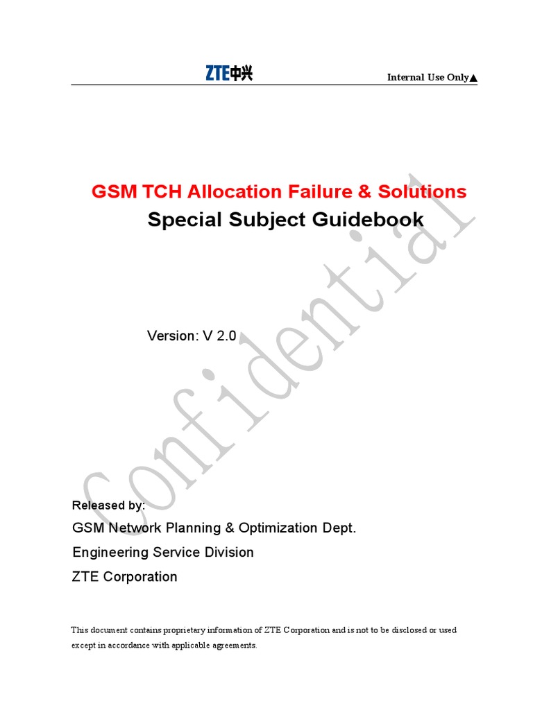 GSM TCH Allocation Failure & Solutions | Download Free PDF ...