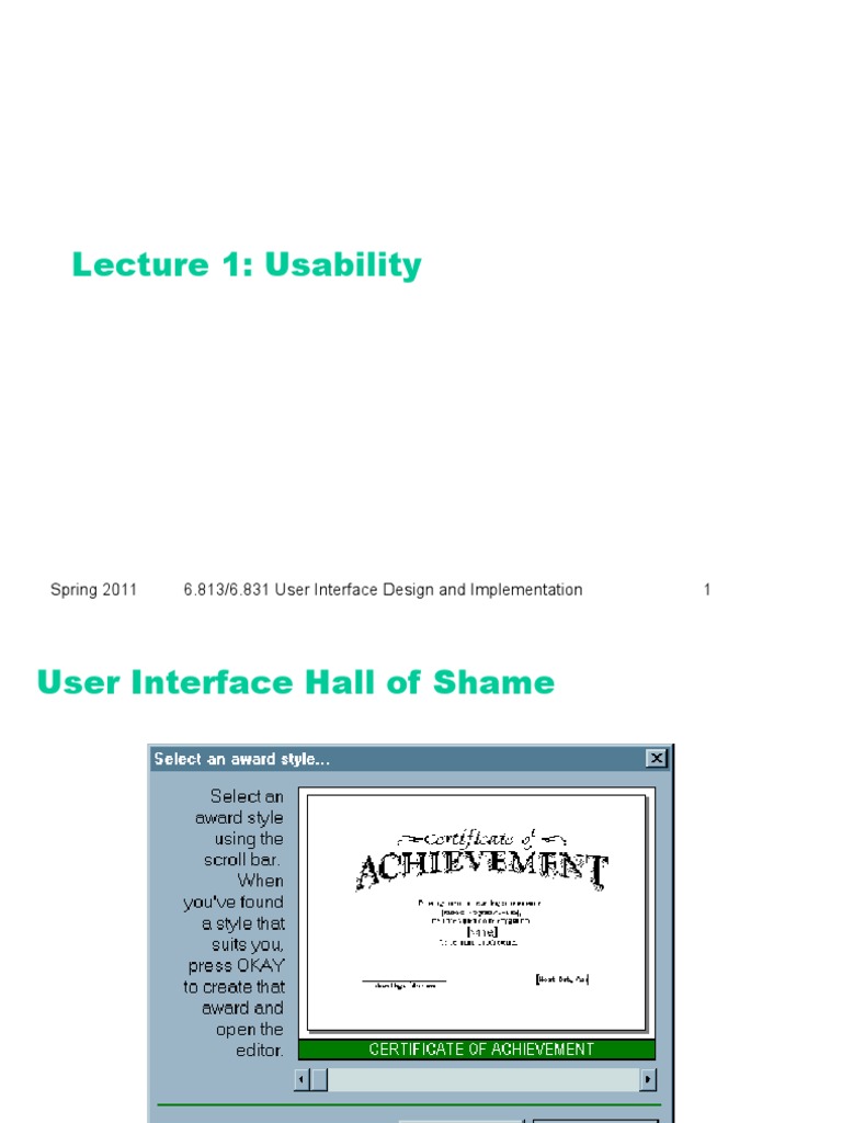 L01 Usability | Download Free PDF | Usability | User Interface Design