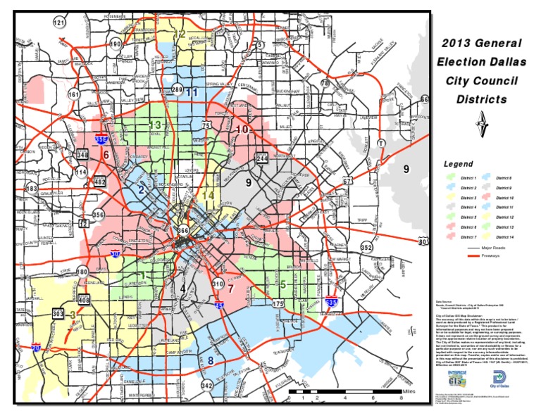 Dallas City Council Districts Map | PDF | Visualization (Graphics ...