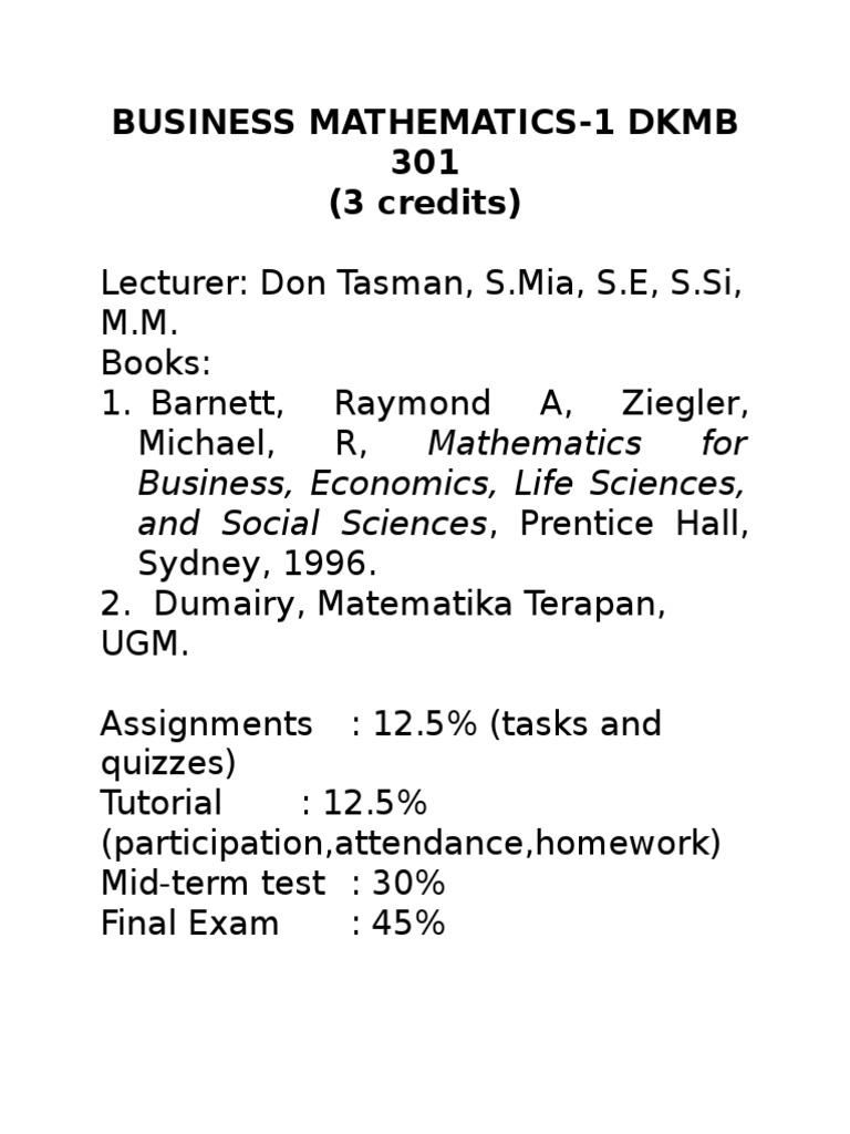 Business Mathematics 1 | PDF | Logarithm | Discrete Mathematics