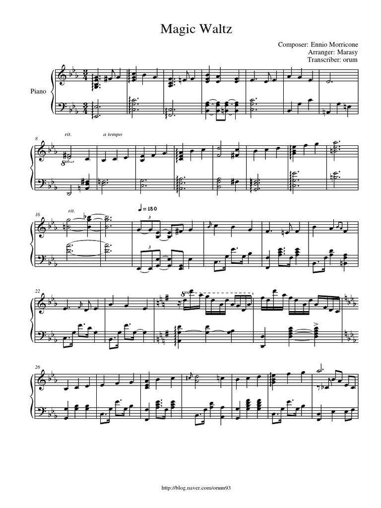 Magic Waltz | PDF | Compositions musicales | Notation musicale