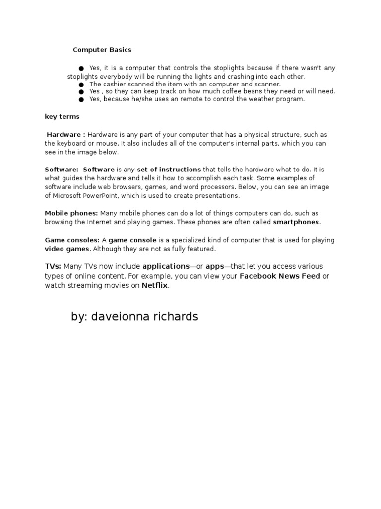 Intro to Everyday Tech Basics | PDF | Games & Activities | Computers
