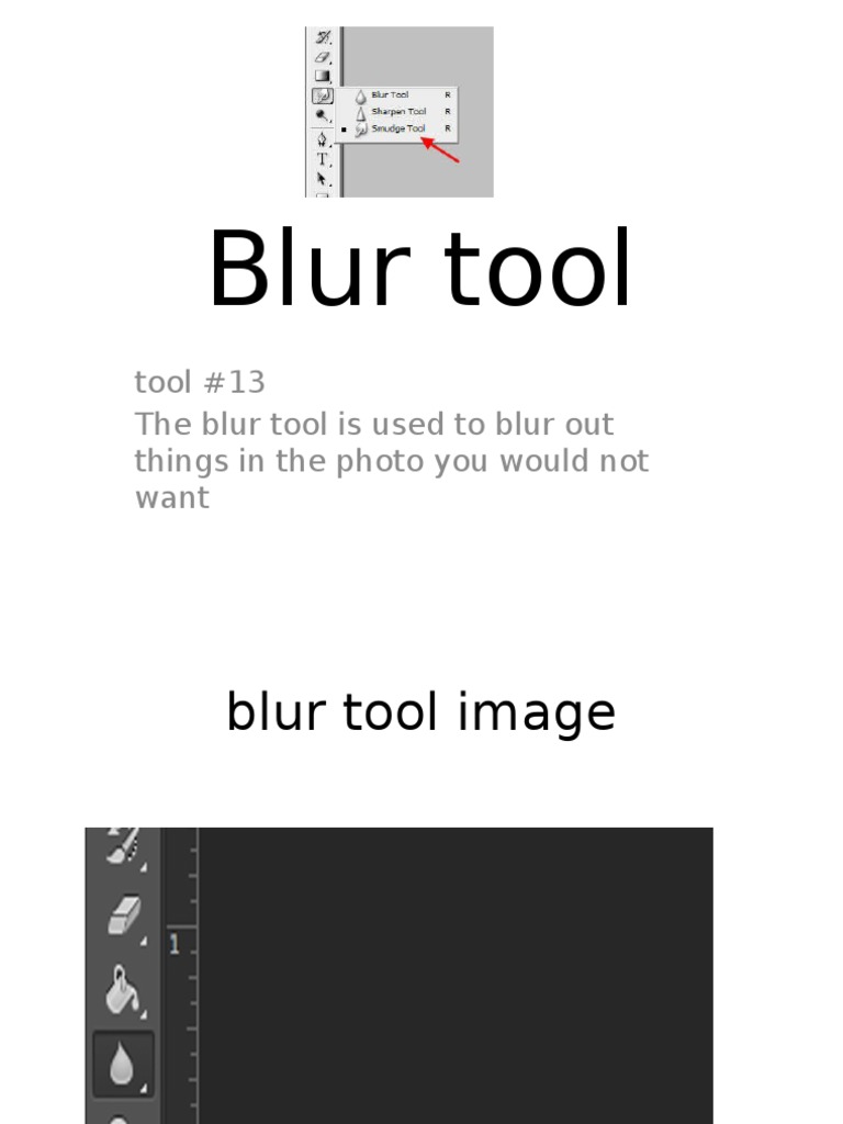 How to Use the Blur Tool in Photos | PDF