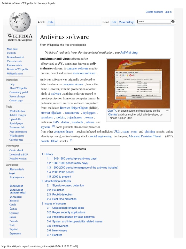 Antivirus Software - Wikipedia | PDF | Antivirus Software | Computer Virus