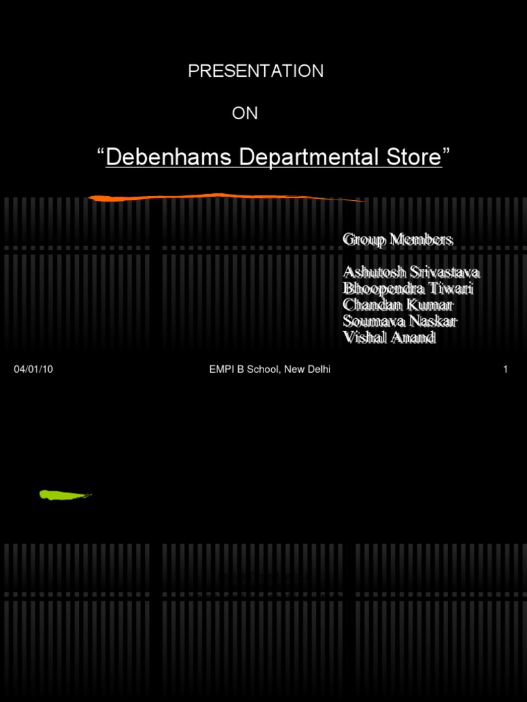 Overview of Debenhams Retail Strategy | PDF | Service Companies | Trade