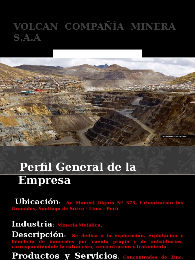 Ubicación y Operaciones de Minera Volcan | PDF | Minería | Perú