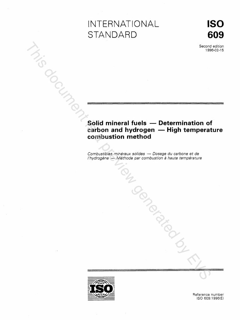 ISO 609 1996 en Preview | PDF | Lignite | International Organization ...