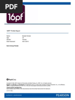 16PF Questionnaire Datasheet | PDF | Behavioural Sciences | Psychology