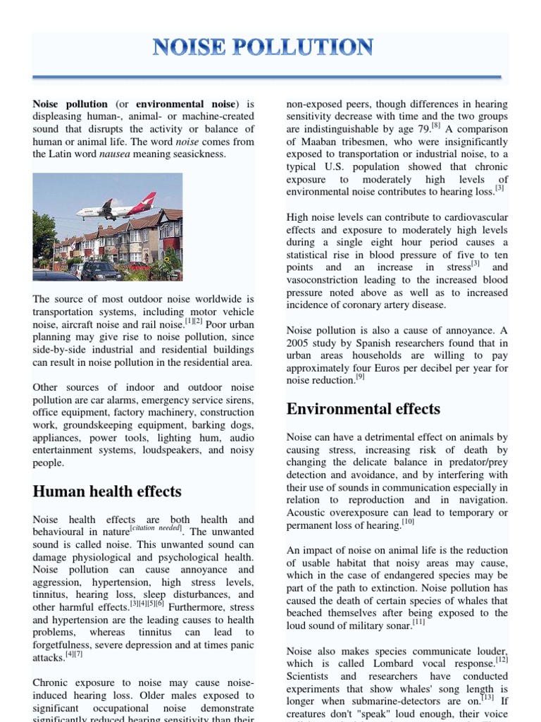 Noise Pollution | PDF | Nature