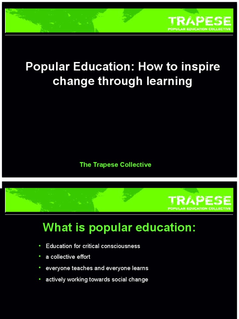 Popular Education: How To Inspire Change Through Learning: School of ...