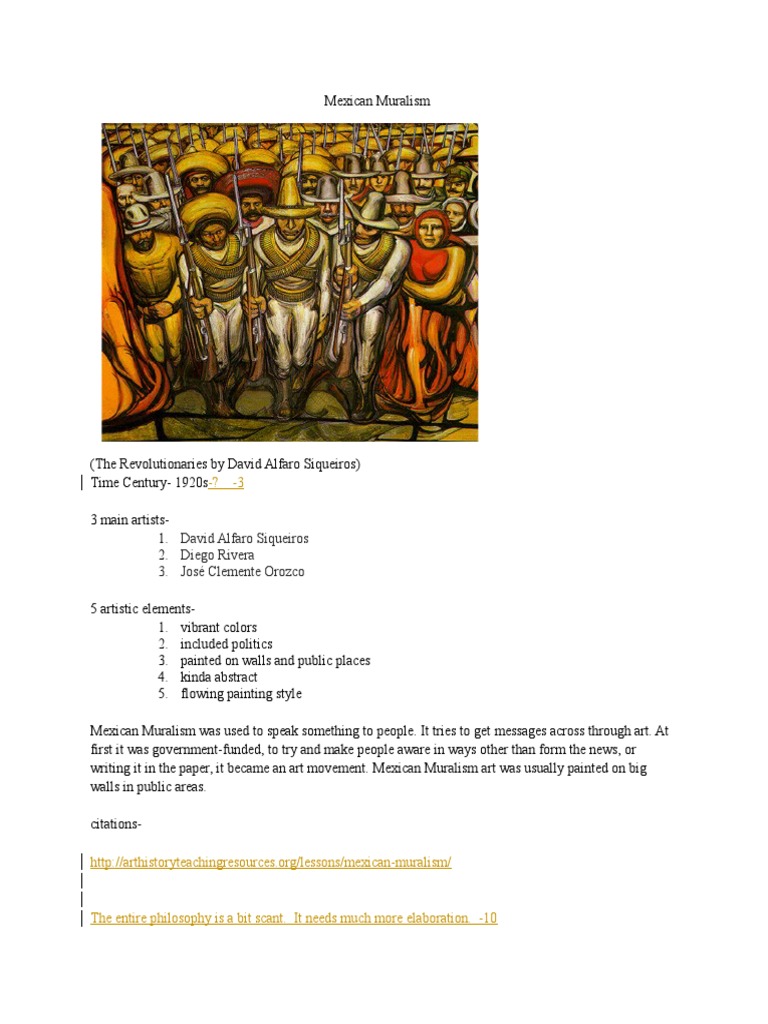 Overview of Mexican Muralism Art | PDF | History