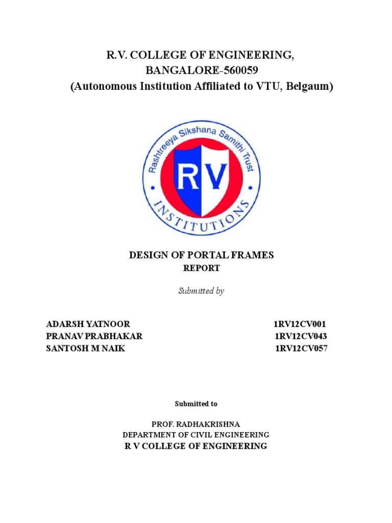 Design of Portal Frames | PDF | Beam (Structure) | Column