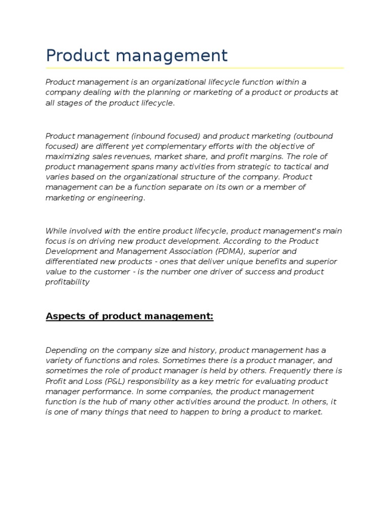 Product Management | PDF | Marketing | Business Economics